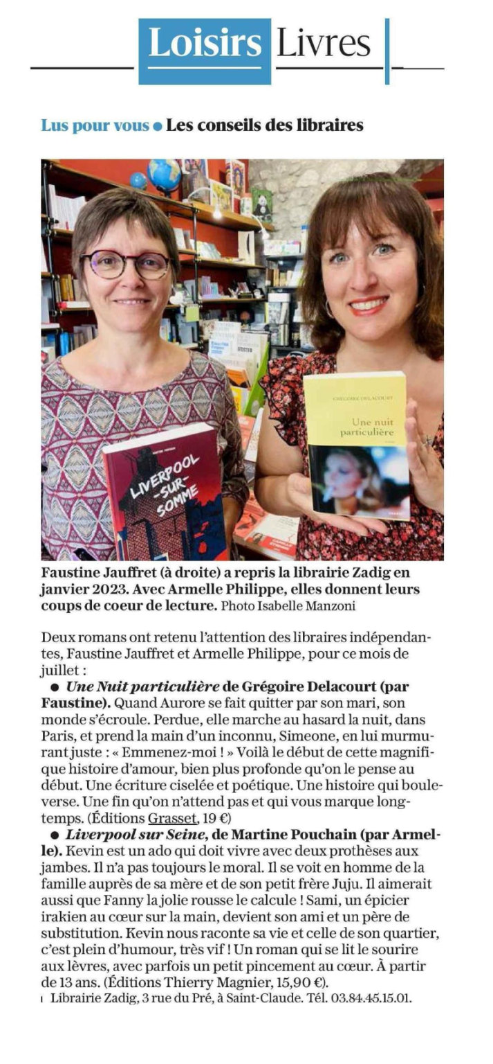 Une Nuit particulière. - Grégoire Delacourt.